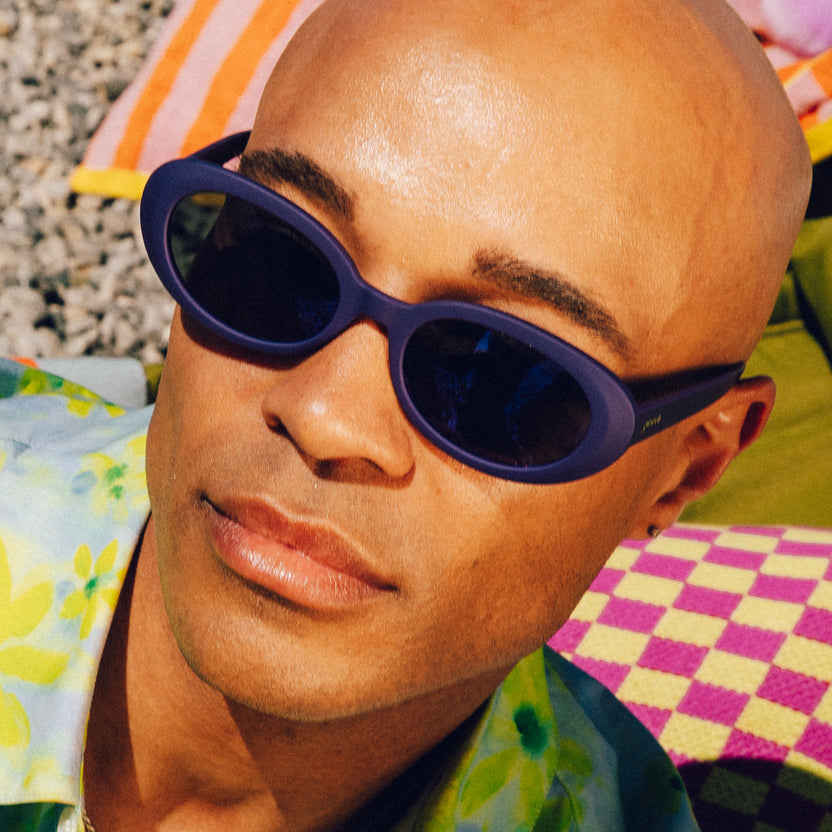 Purple Oval Sunglasses | I Am The Entertainment | goodr — goodr sunglasses
