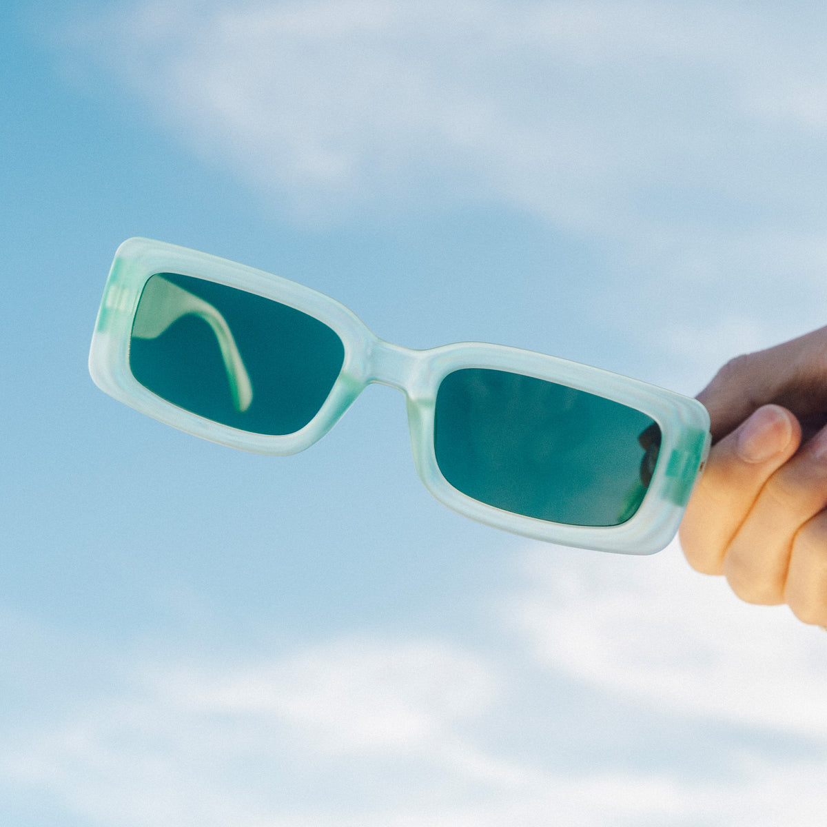 Green Rectangular Sunglasses | Stays For The Encore | goodr — goodr ...