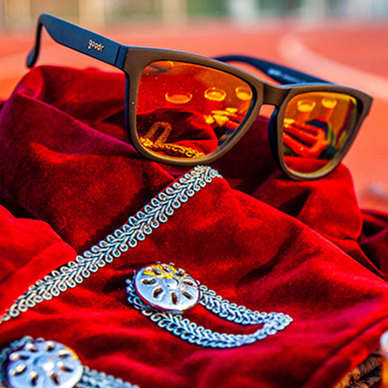 Amber Lens Sunglasses | Whiskey Shots With Satan | goodr — goodr sunglasses
